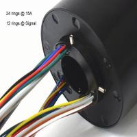 China Anti Jamming 150rpm 380VDC 38.1mm Hollow Shaft Slip Ring 24 Circuits for sale
