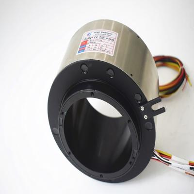 China IP51 220VAC 115mm Hollow Shaft Slip Ring for Robot Arms 15A 5A for sale