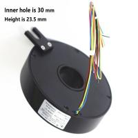 China Aluminium Alloy Housing IP40 30mm Pancake Slip Ring with 5 Circuits 0.2A and 60 RPM Speed for sale