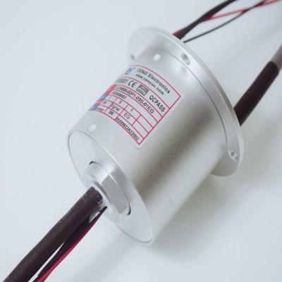 China Ethernet Slip Ring Integrate Signal RS232 220VAC 5A Power for Rotary Tables for sale