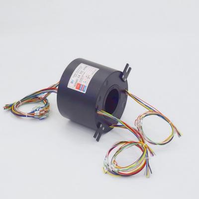 China Robotics IP54 300rpm 50mm Hollow Shaft Rotary Union Slip Ring Power Signal Mixed for sale