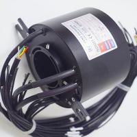 China Aluminium Alloy Housing 50mm Through Hole Slip Ring 10x10A 14 Signal 100rpm for sale