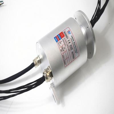 China Blind Shaft Rotary Union 380VAC 40rpm Through Hole Slip Ring 4 Circuits 10A for sale