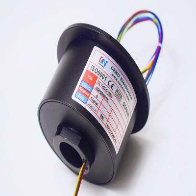 China Aluminium Housing Slip Ring 25.4mm Through Bore IP55 300rpm 6 Signal Circuits for sale