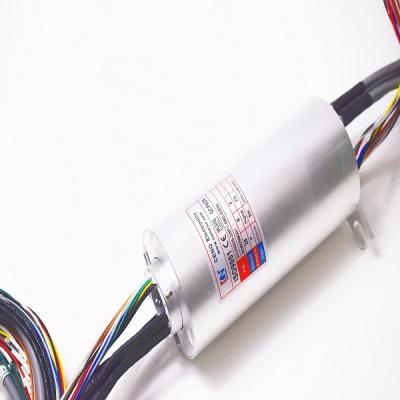 China Multi Channel Slip Ring 48VDC 24VDC RS485 Ethernet Rotary Joint 25.4mm for sale