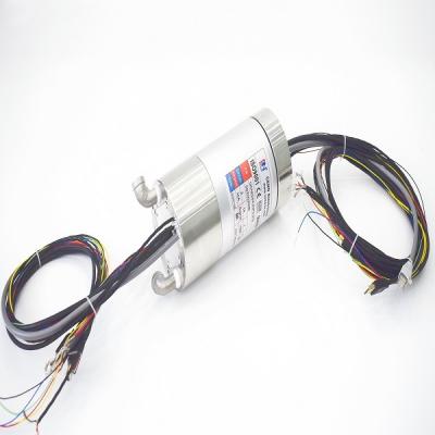 China Hydraulic Integrated Slip Ring with 1000M Ethernet, USB2.0, 2 Liquid Channels, 0-100 RPM Speed Range for sale