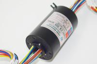 China 12.7mm Through Hole Slip Ring 26 Wires Precious Metal Contact 300rpm Aluminium Housing for sale