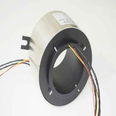 China Large Inner Bore 120mm Industrial Slip Ring Stainless Steel Housing 3x10A 12 Signal for sale