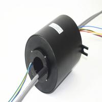 China 38.1mm Bore IP64 Food Grade Slip Ring 6x10A 2x1000M Ethernet Aluminium Housing for sale