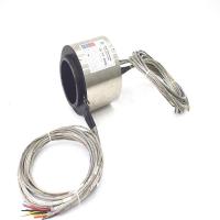 China Stainless Steel 115mm Through Hole Slip Ring Transmit 100M Ethernet 60 RPM for sale
