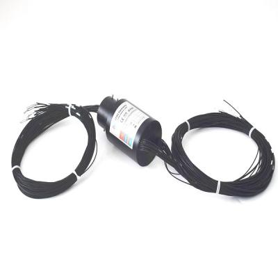 China Custom Slip Ring 23mm Inner Bore 50VDC 250rpm Gold Contacts Through Bore for sale