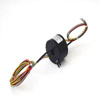 China 15mm Through Hole K Type Thermocouple Slip Ring 220VAC 300 RPM Aluminium Housing for sale
