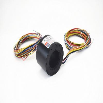 China Precious Metal 55mm Through Hole Slip Ring Aluminium Alloy Housing 99mm OD for sale