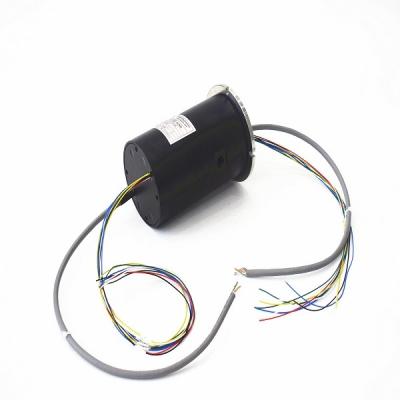 China 30 RPM 2 Channel Air Gas Rotary Union Slip Ring 10x5A 5xProfinet for Food Processing for sale