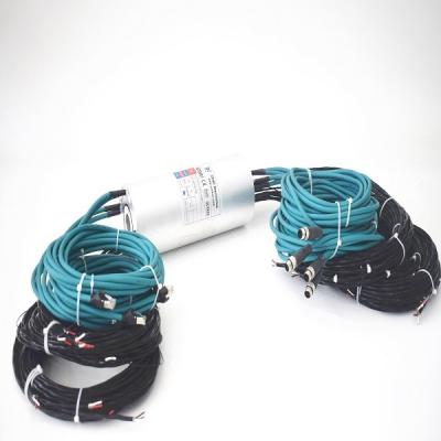 China 25.4mm Inner Bore Ethernet Rotary Joint 300rpm Aluminium Housing Slip Ring for sale