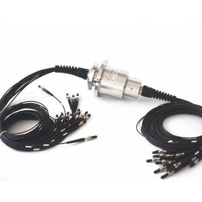 China Multi Channel Fiber Optic Slip Ring 2-31 Channels 850-1550nm Stainless Steel Housing for sale