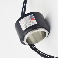China 80mm Through Bore Rotary Joint Slip Ring 220VAC 10A Signal Precious Metal Contact for sale