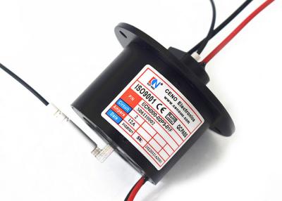 China 2 Channel Fiber Optic Rotary Joint 35mm OD Aluminum Alloy Housing 2 Circuits 12A for sale