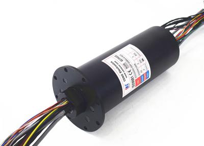 China 100M Gigabit Ethernet Slip Ring 12A 5A Multi Channel Flange Fix Low Fluctuation for sale