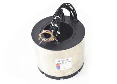 China Large Size Inner Bore 160mm Industrial Slip Ring with Data Signal 8 Circuits 60A for sale