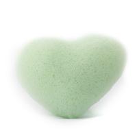 China Heart Shape Pure Konjac Eco Face Sponge For Face Cleaning for sale