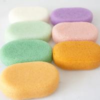 China Eco Friendly Natural Lavender Konjac Sponge Organic Bath Scrubber for sale