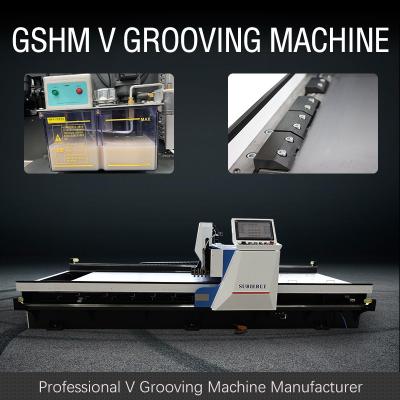 China Heavy Duty Horizontal V Cutting Machine Metal Curtain Wall V Groover Machine for sale