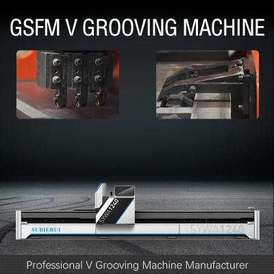 China High Speed Auto V Grooving Machine 1250mm Anti Skateboard Metal Grooving 1232 for sale