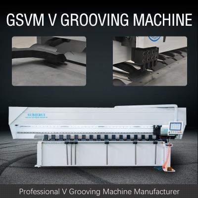 China CNC Sheet Metal Grooving Machine 1250mm Width 4000mm Length for Curtain Wall V Groover for sale