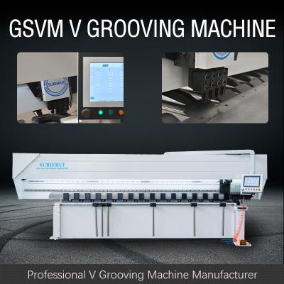 China 4000mm Automatic Sheet Grooving Machine V Grooving Machine for Metal Furniture 1250mm Width for sale