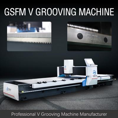 China Fully Automatic Four Sided V Groover Machine 1500mm Width 4000mm Length for Door Industry for sale