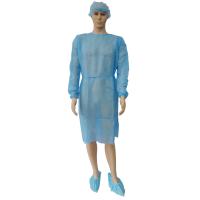 China Multiple Color Medical Isolation Gown Nonwoven PP Knitted Cuff for sale