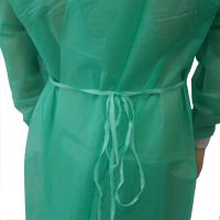 China Multiple Color Medical Isolation Gown Nonwoven PP Knitted Cuff for sale