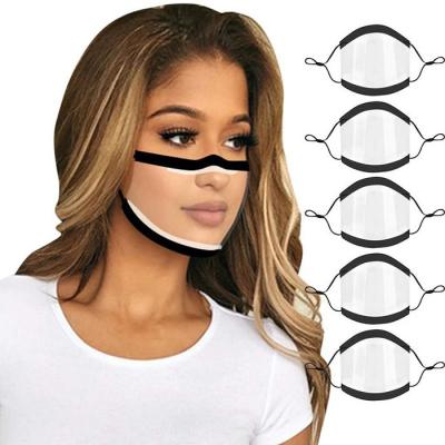China Multi Color Deaf Mute Lip Masks Transparent Anti Haze Dust Clear Face Masks for sale