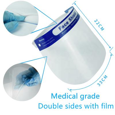 China OEM ODM Medical Protective Face Shield With Elastic Band And Sponge Headband for sale
