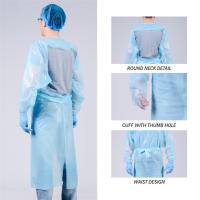 China Non Sterile Waterproof CPE Disposable Gown Reinforced Surgical Isolation Gown for sale