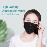 China Antibacterial 95% BFE 3 Ply Non Woven Face Mask Black Civil Non - Medical for sale