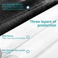 China Antibacterial 95% BFE 3 Ply Non Woven Face Mask Black Civil Non - Medical for sale