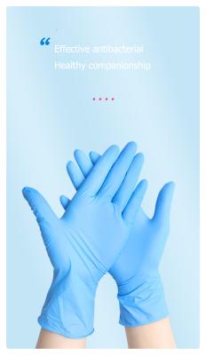 China Blue Synthetic Disposable Gloves Multiple Purpose Customized Logo for sale