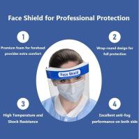 China High Definition Antibacterial Face Shield PET Clear Face Visor for sale