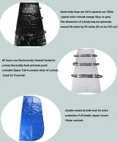China Mortuary Disaster Hospital Disposable Body Bag Leakproof With PEVA Material for sale