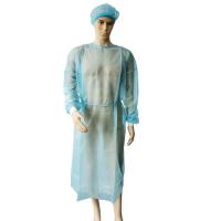 China Workshop Disposable Protective Gown PP Isolation Gown Long Sleeves for sale