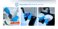 China Blue Pvc Nitrile Gloves Powder Free 100PCS ONE BOX For Civil for sale