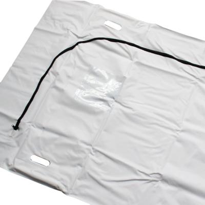China Inner Handles Mortuary Funeral Body Bag , U Zipper Body Bag For Corpse for sale