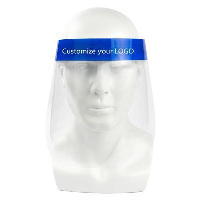 China Splash Isolation Protective Face Shield Visor With Adjustable Headband for sale