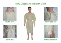 China S-4XL Disposable Medical Isolation Gown Waterproof Sms Material Gowns for sale