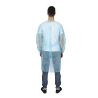 China CE ISO PP Disposable Gown , Disposable Isolation Gown With Wrist Cuff for sale