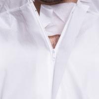 China Industrial M L XL 2XL Disposable Isolation Gowns With SMS 50GSM Material for sale