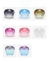 China Mirrored Acrylic Protective Face Shield Colorful With Curved Temples for sale