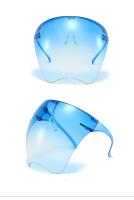 China Mirrored Acrylic Protective Face Shield Colorful With Curved Temples for sale